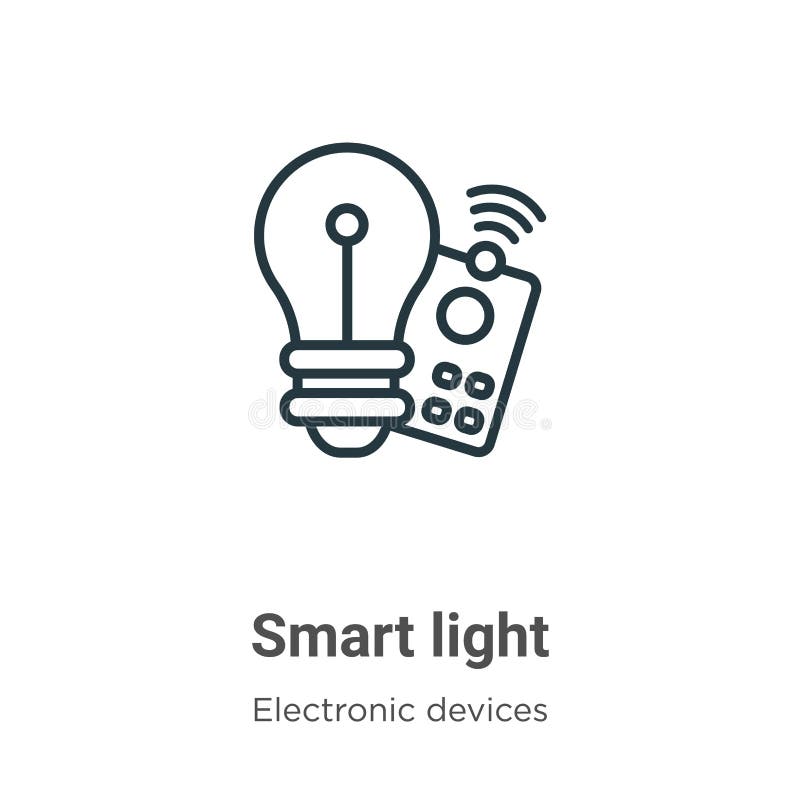 Smart Light Vector Icon on White Background. Flat Vector Smart Light ...