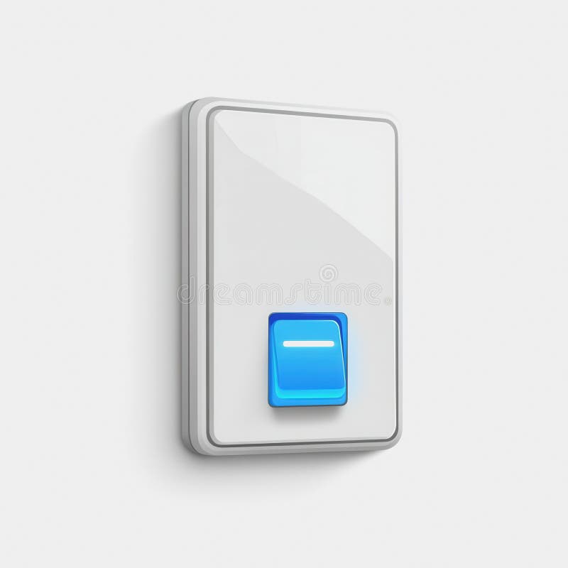 Smart Light Switch with Blue Button Modern Design Interior Home ...