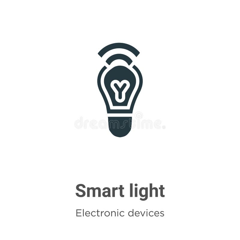 Smart Light Vector Icon on White Background. Flat Vector Smart Light ...