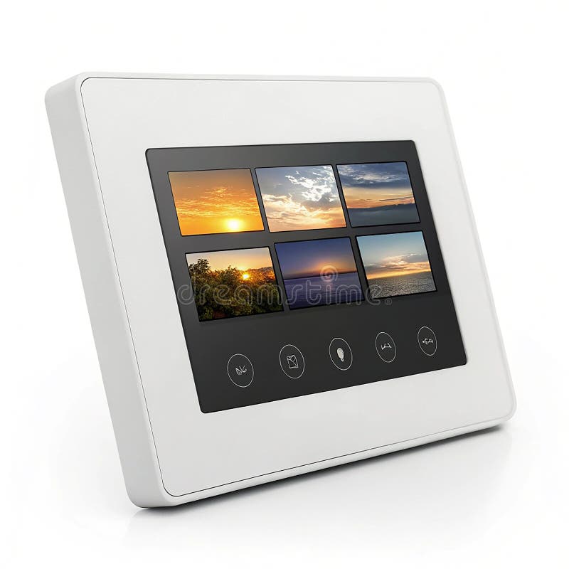 Smart Lighting Panel with Custom Mood Scenes Stock Illustration ...