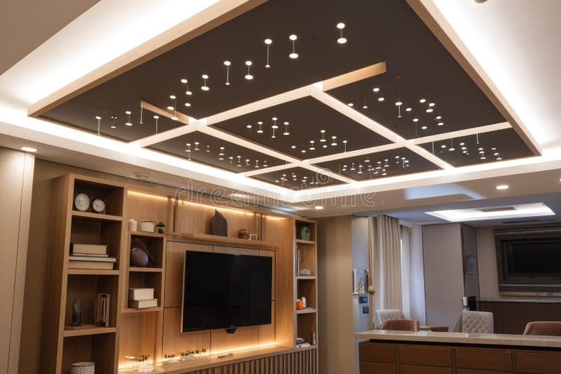 Smart Lighting System Integrated into Ceiling with Custom Built-in ...