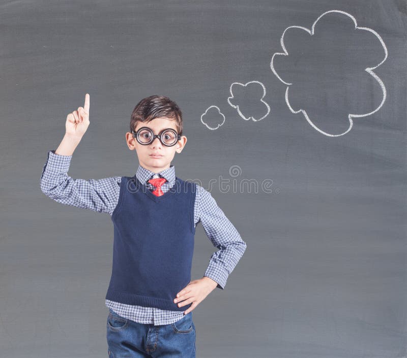 Smart little nerd stock image. Image of genius, expertise - 79423161