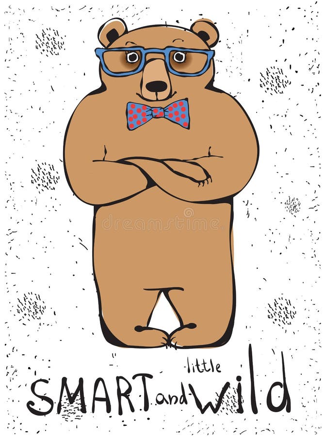 Smart and little wild bear stock vector. Illustration of circus - 76665359