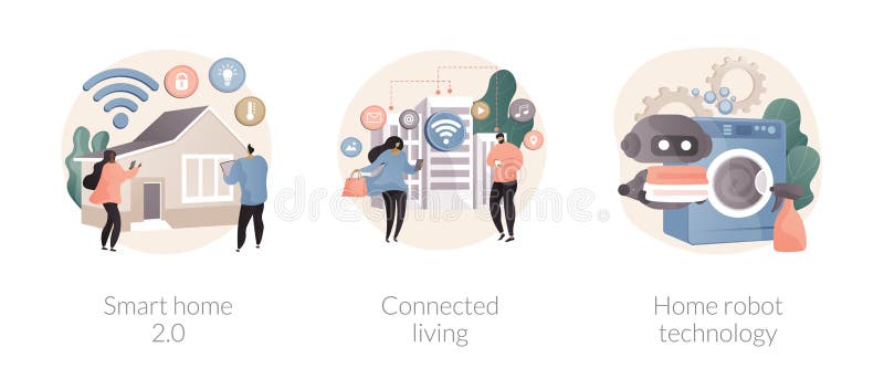 Smart Living Environment Abstract Concept Vector Illustrations. Stock ...