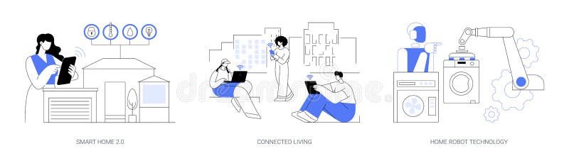 Smart Living Environment Abstract Concept Vector Illustrations. Stock ...