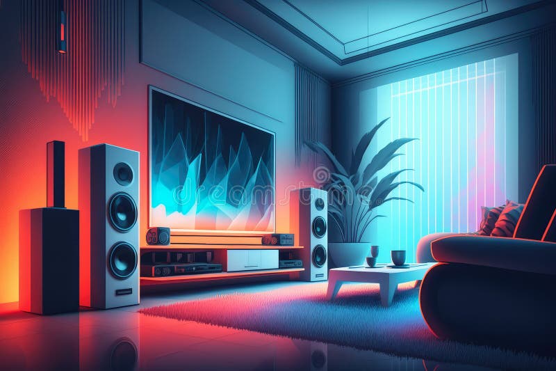 Smart Living Room with Voice-activated Entertainment System and Ambient ...