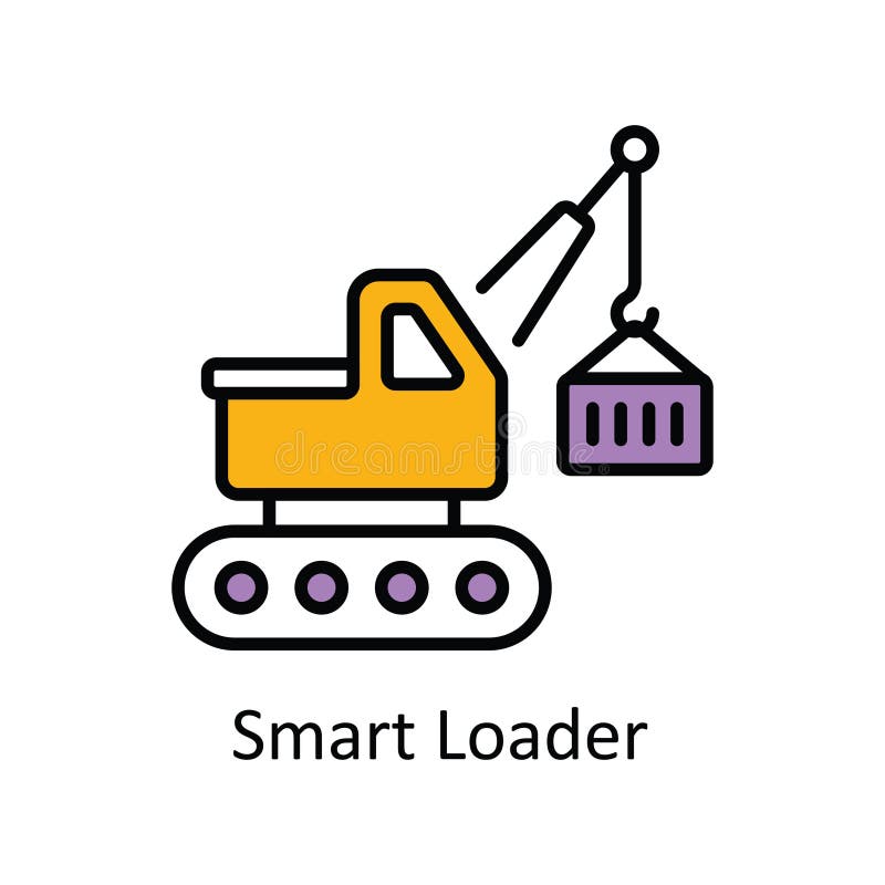 Smart Loader Vector Fill Outline Icon Design Illustration. Smart ...