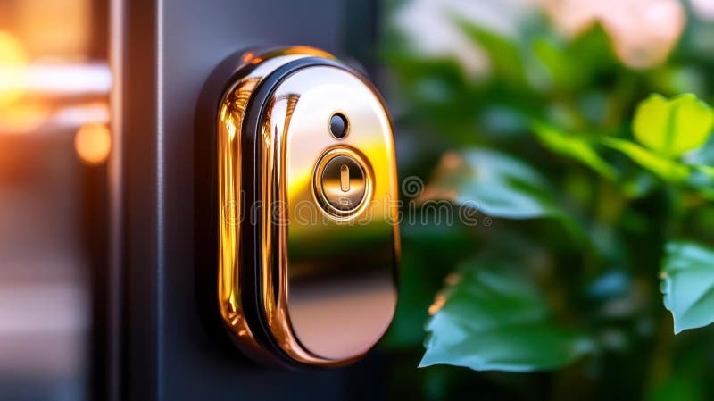 Smart Lock with Advanced Features for Home Security Close-up View Stock ...