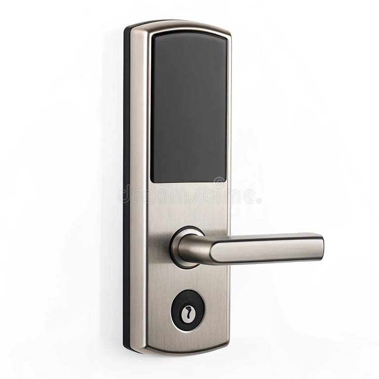 Smart Lock with Bluetooth Keyless Smartphone Entry Stock Illustration ...