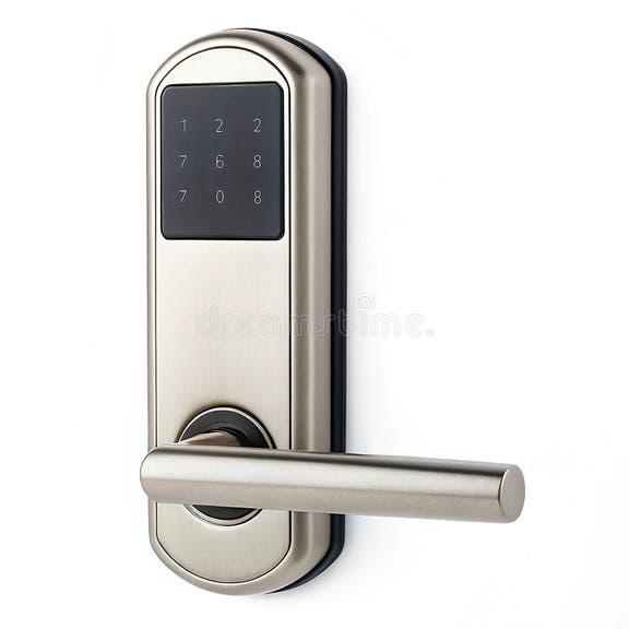 Smart Lock with Bluetooth Keyless Smartphone Entry Stock Illustration ...