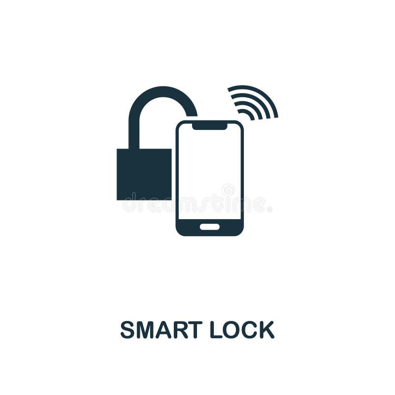 Smart Lock Icon. Monochrome Style Icon Design from Smart Devices Icon ...