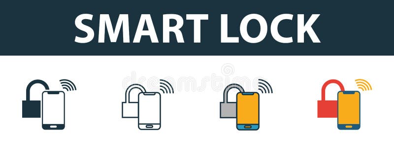 Smart Lock Icon Set. Premium Symbol in Different Styles from Smart ...