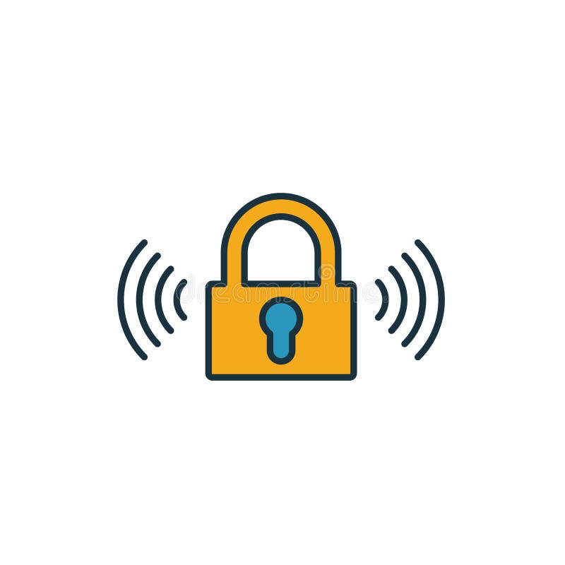 Smart Lock Icon. Simple Element from Smart Home Icons Collection Stock ...