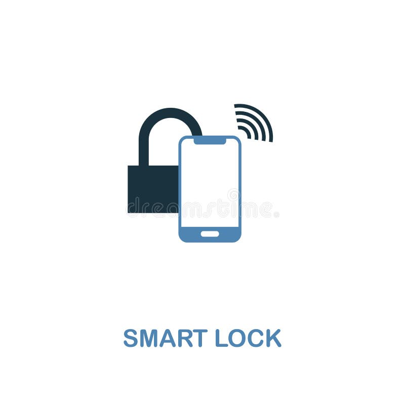 Smart Lock Icon in Two Colors Design. Premium Style from Smart Devices ...