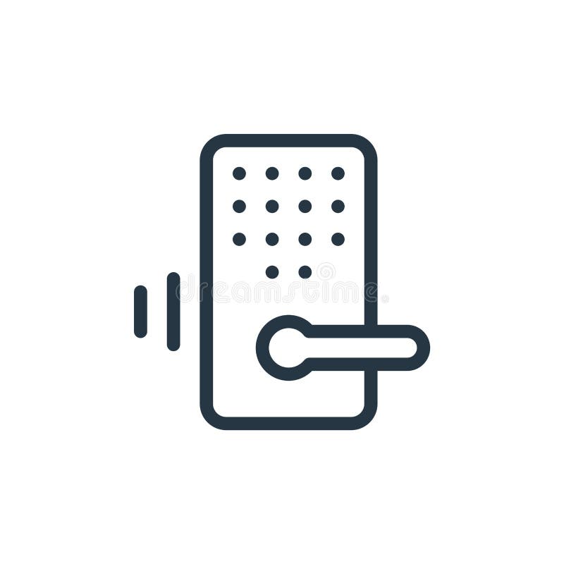 Smart Lock Icon Vector from Smarthome Concept. Thin Line Illustration ...