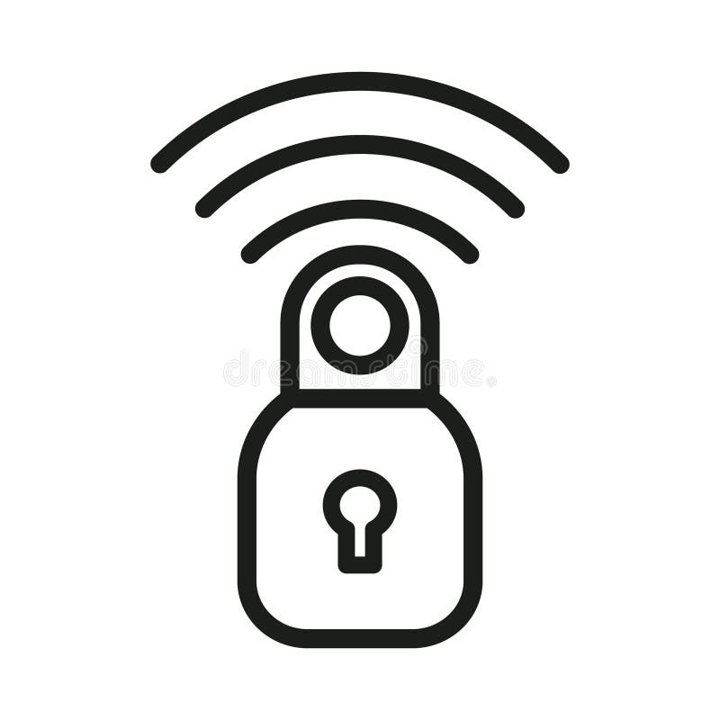 Digital Lock Icon Ideal for Smart Home Security and Technology Stock ...