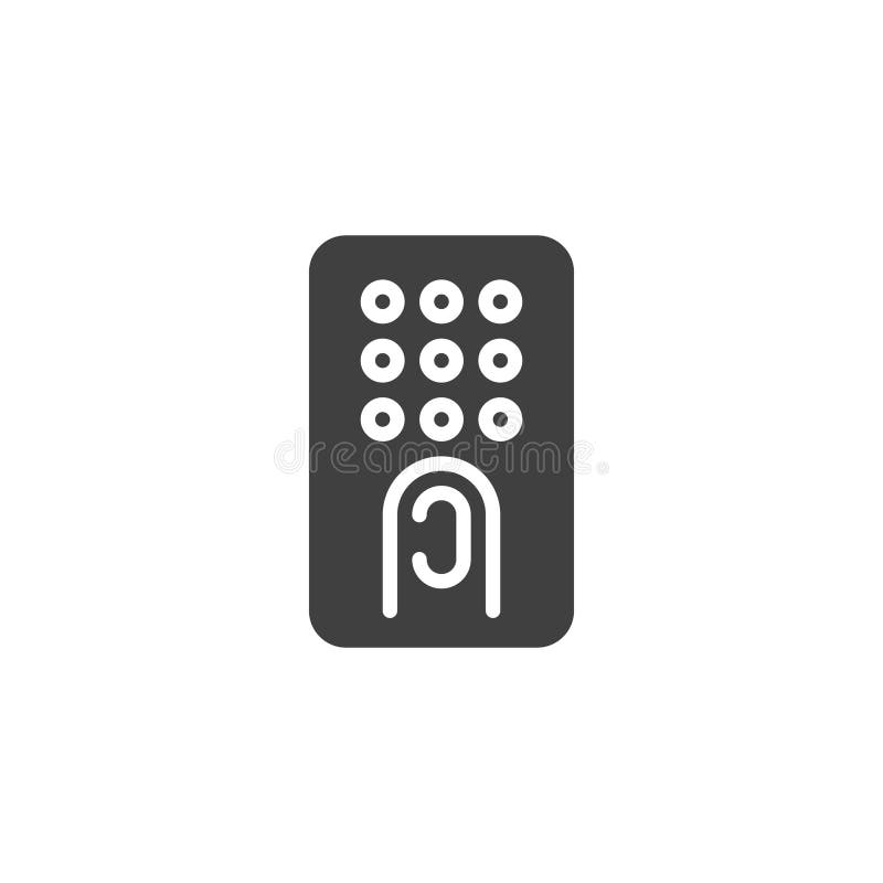 Smart Lock Keypad Vector Icon Stock Vector - Illustration of restricted, pictogram: 344752137