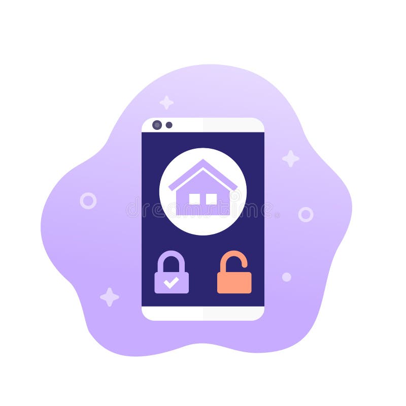 Smart Lock Mobile App Design, Vector Art Stock Vector - Illustration of ...