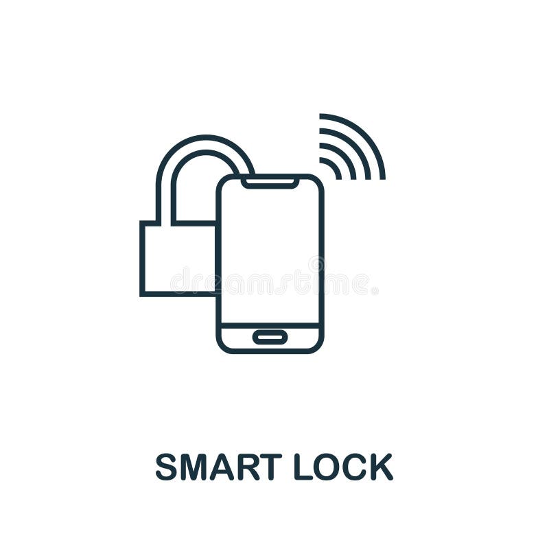 Smart Lock Outline Icon. Creative Design from Smart Devices Icon ...