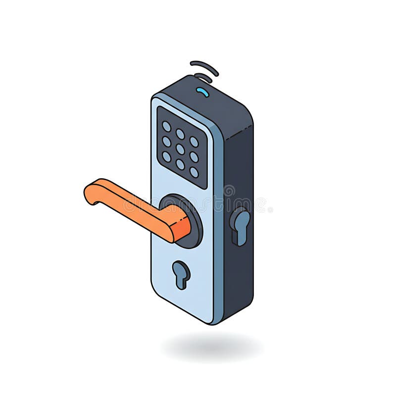 Smart Lock Illustration stock illustration. Illustration of digital ...