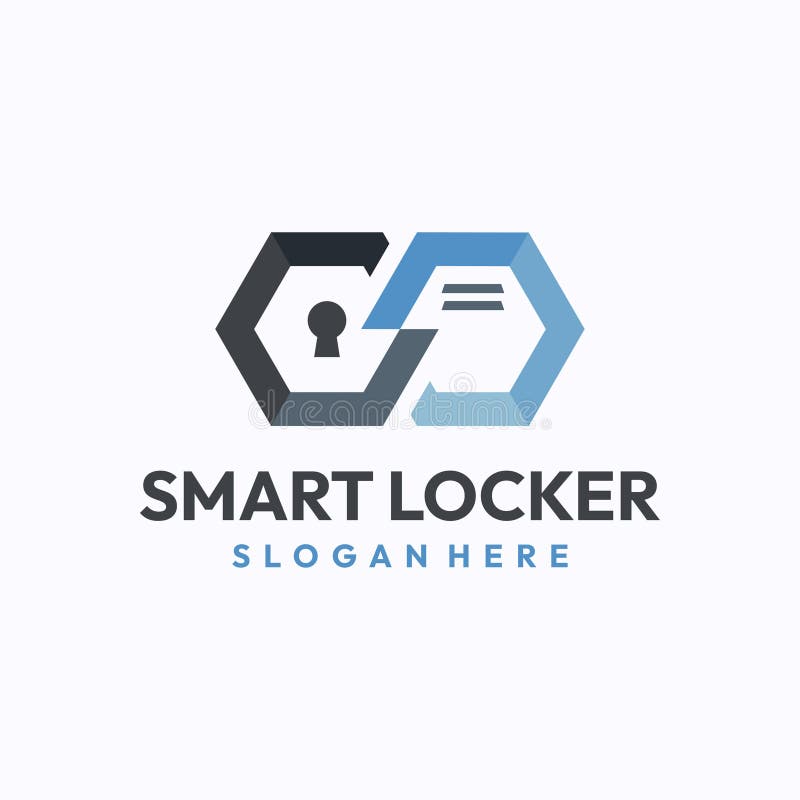 Smart Locker Logo Design Template Stock Illustration - Illustration of ...