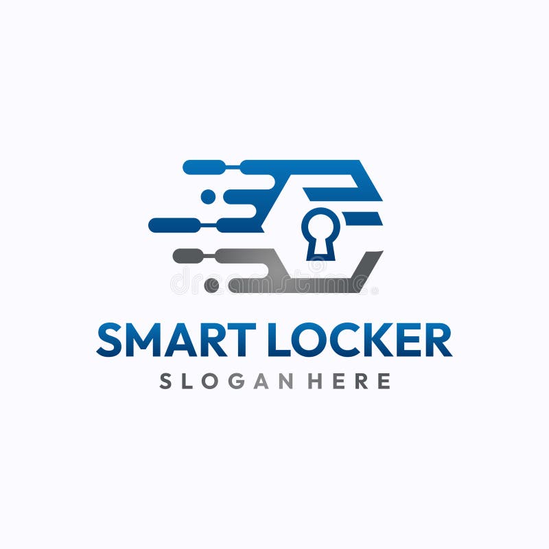 Smart Locker Logo Design Template Stock Illustration - Illustration of ...