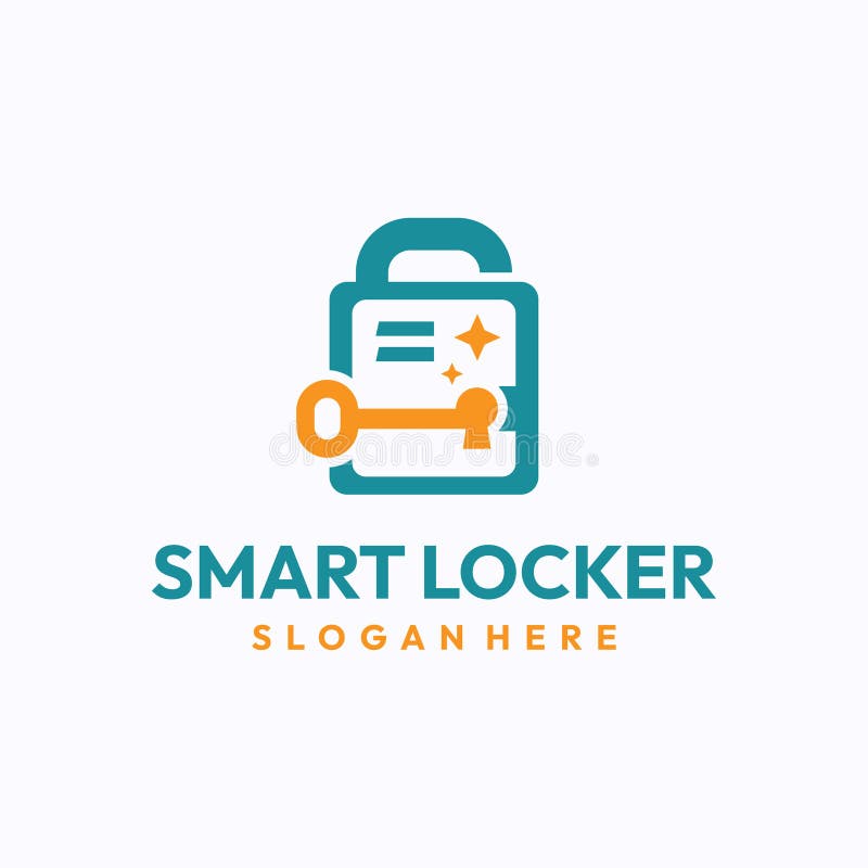 Smart Locker Logo Design Template Stock Illustration - Illustration of ...