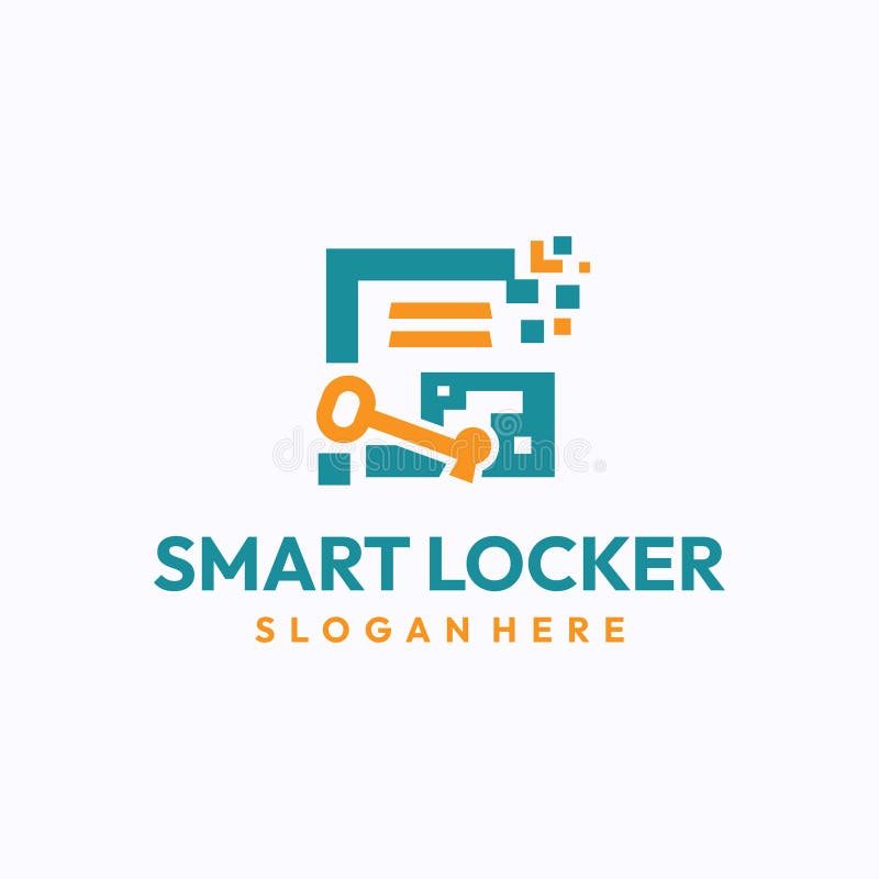 Smart Locker Logo Design Template Stock Illustration - Illustration of ...