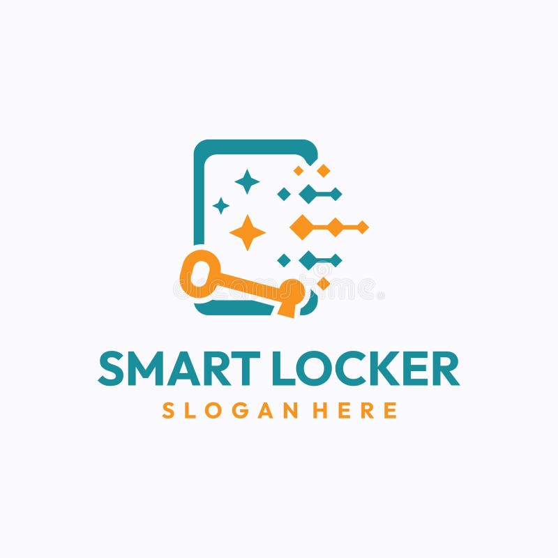Smart Locker Logo Design Template Stock Illustration - Illustration of ...