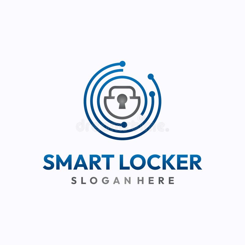 Smart Locker Logo Design Template Stock Illustration - Illustration of ...