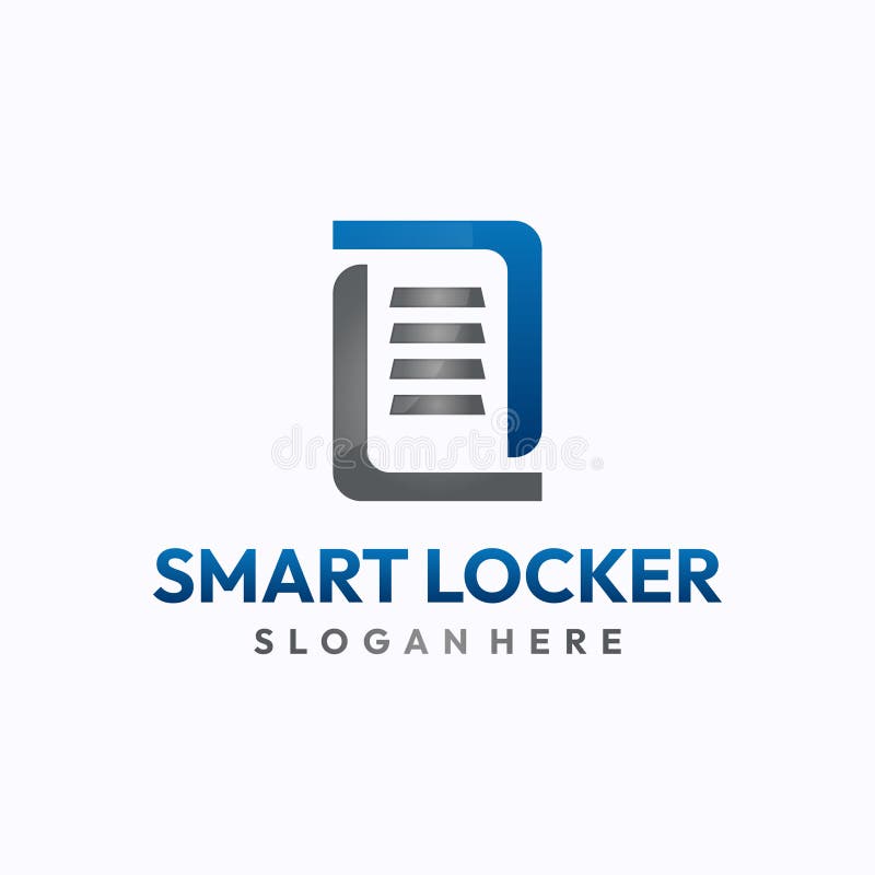 Smart Locker Logo Design Template Stock Illustration - Illustration of ...