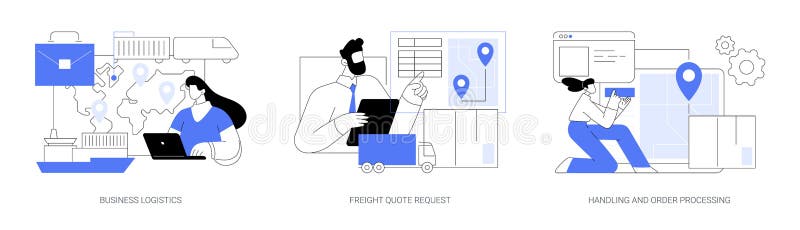 Smart Logistics Technologies Abstract Concept Vector Illustrations ...