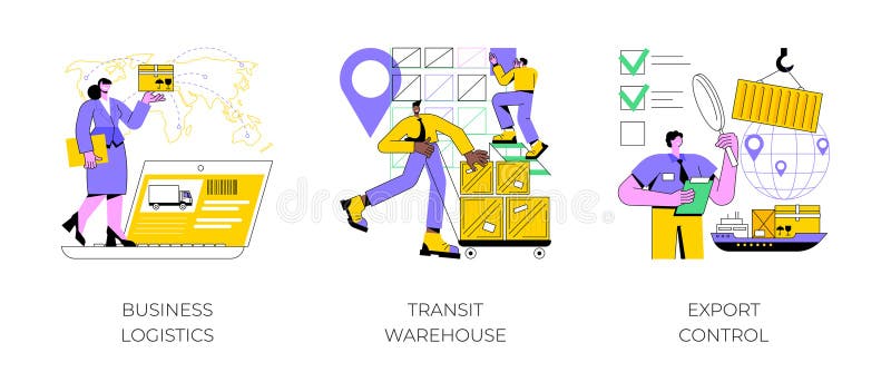 Smart Logistics Technologies Abstract Concept Vector Illustrations ...