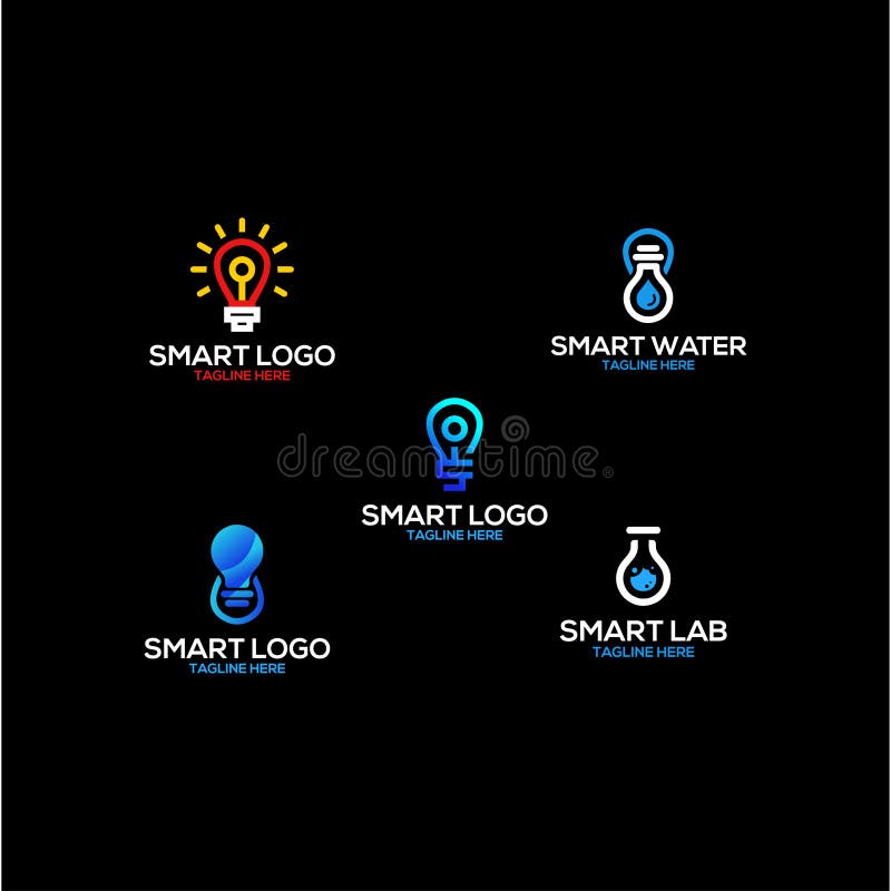 Smart Logo Design Vector with Shine and Unique Shape Stock Vector ...