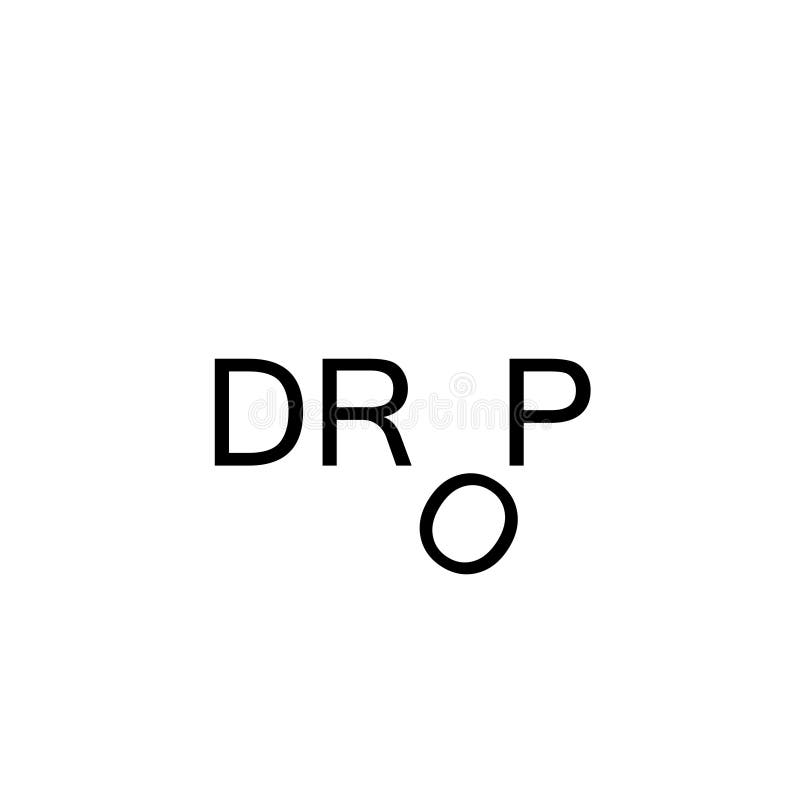 Drop Text design for print stock vector. Illustration of monogram ...