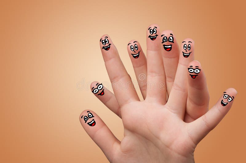 Smart Looking Fingers Smiling Stock Image - Image of idea, family ...