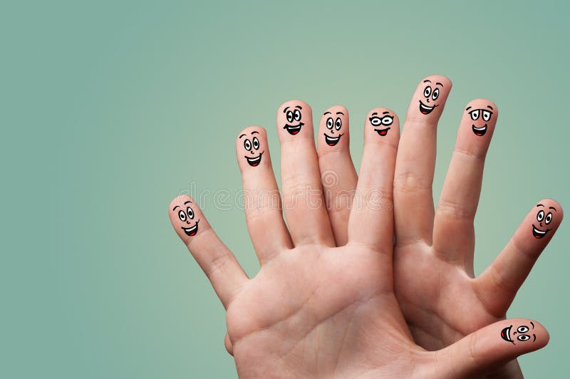 Smart Looking Fingers Smiling Stock Photo - Image of kindergarten ...