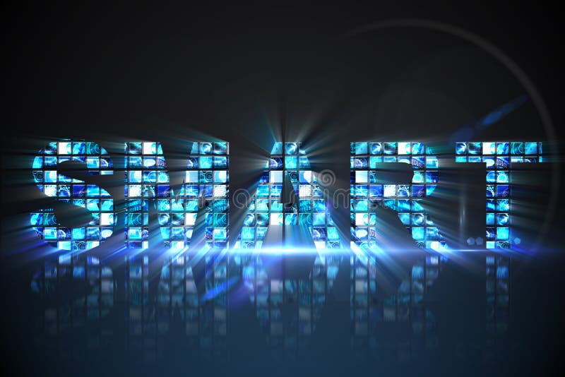 Smart Made of Digital Screens in Blue Stock Illustration - Illustration ...