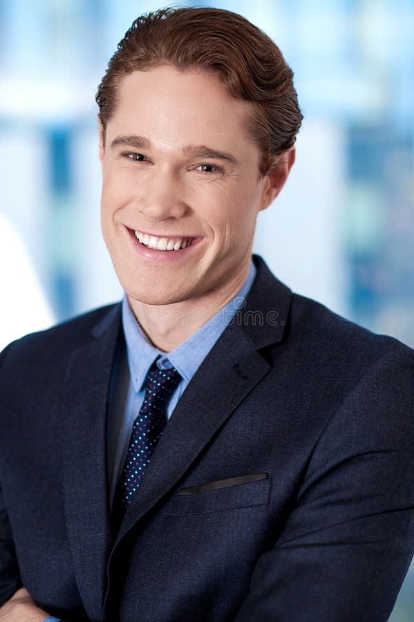 Male Business Executive Posing with Attitude Stock Image - Image of ...