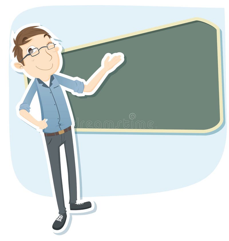 Smart male teacher stock vector. Illustration of male - 59746619