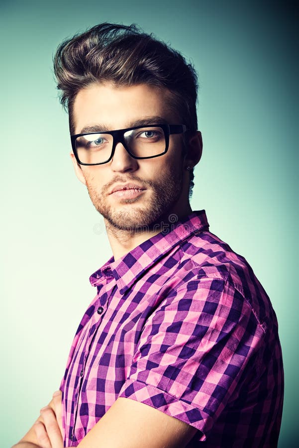Smart man stock photo. Image of human, eyewear, face - 35456376
