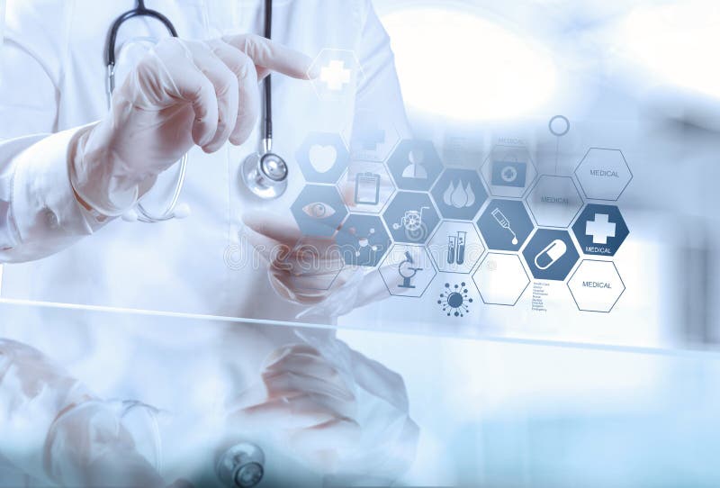 Smart Medical Doctor Working with Operating Room Stock Photo - Image of ...