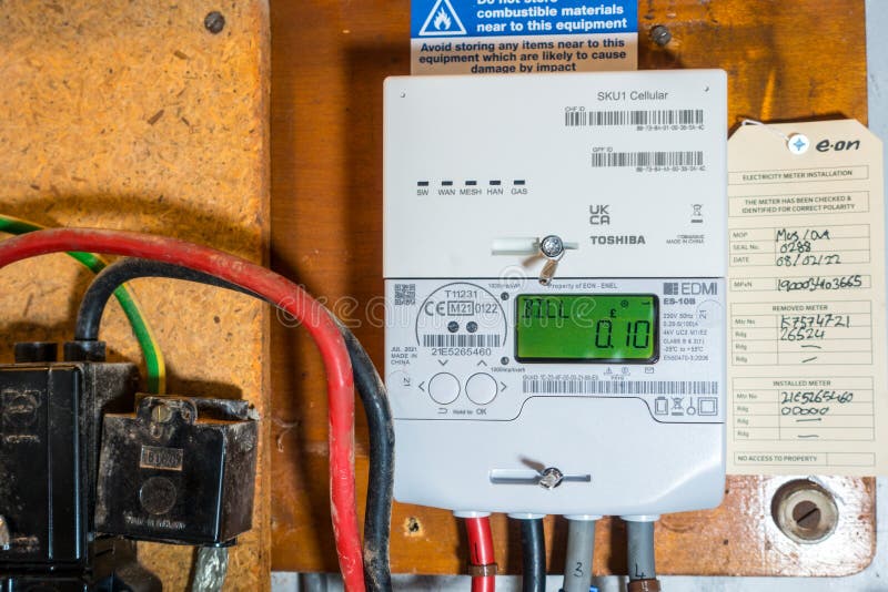 Smart Meter Display of Electric Usage in England Editorial Photography ...