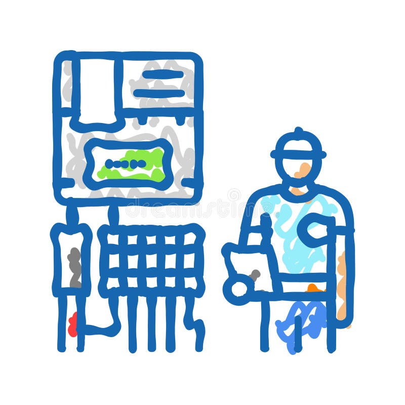 Smart Meter Installation Icon Doodle Illustration Stock Vector ...