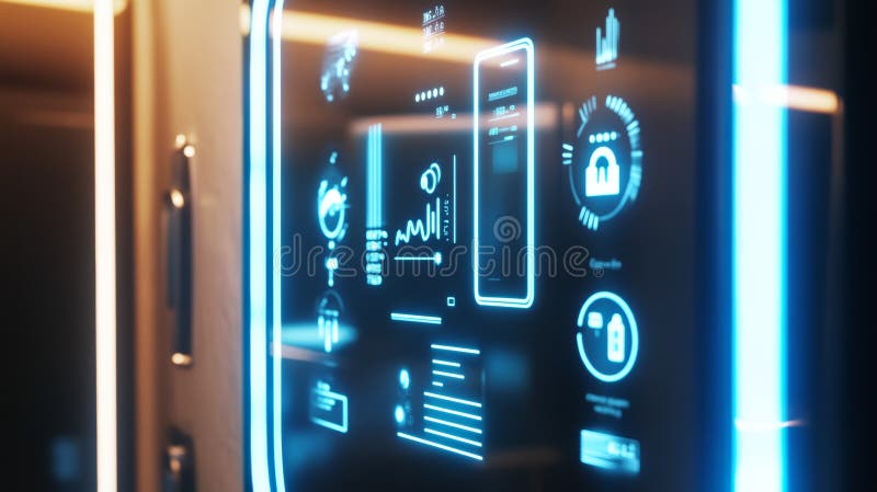 Smart Mirror with AI Assistant Showing Weather and Calendar Updates ...