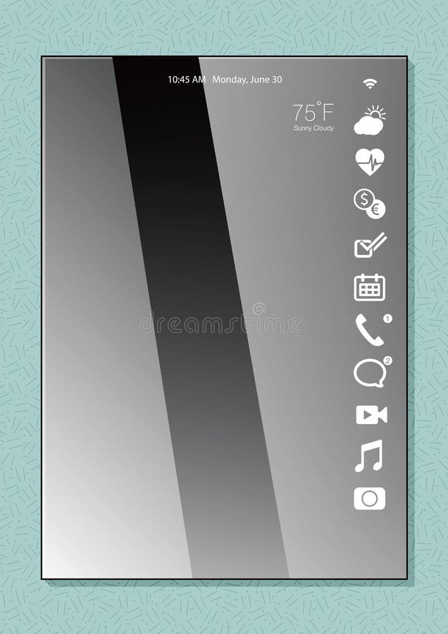 Smart mirror concept stock vector. Illustration of chat - 73397923