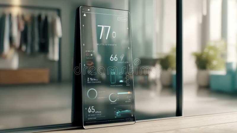 Smart Mirror Displays Wellness Statistics and Personalized Data in a ...