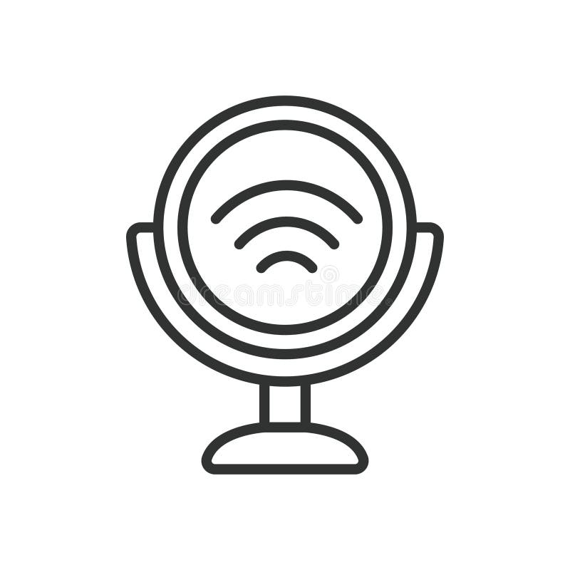 Smart Mirror, Icon in Line Design. Smart Mirrors, Digital Mirrors ...