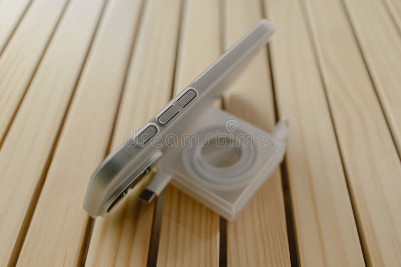 Smart Mobile Phone Wears Matte White Case and Cable Case with Phone ...