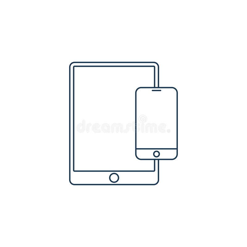 Smart Mobile and Tablet Icon Vector Stock Vector - Illustration of ...